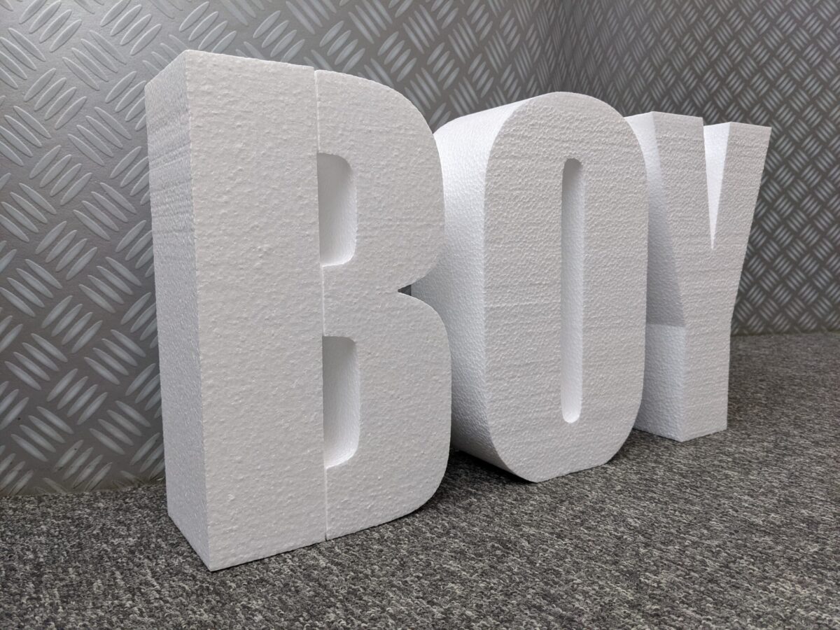 Boy Letters 300mm – Expanded Polystyrene Supplies
